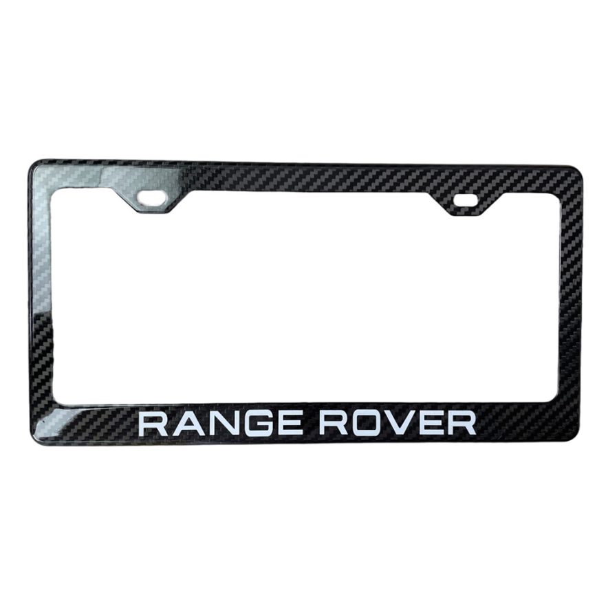 Range Rover Glossy Carbon Fiber License Plate Frame 2 Holes - Tire ...