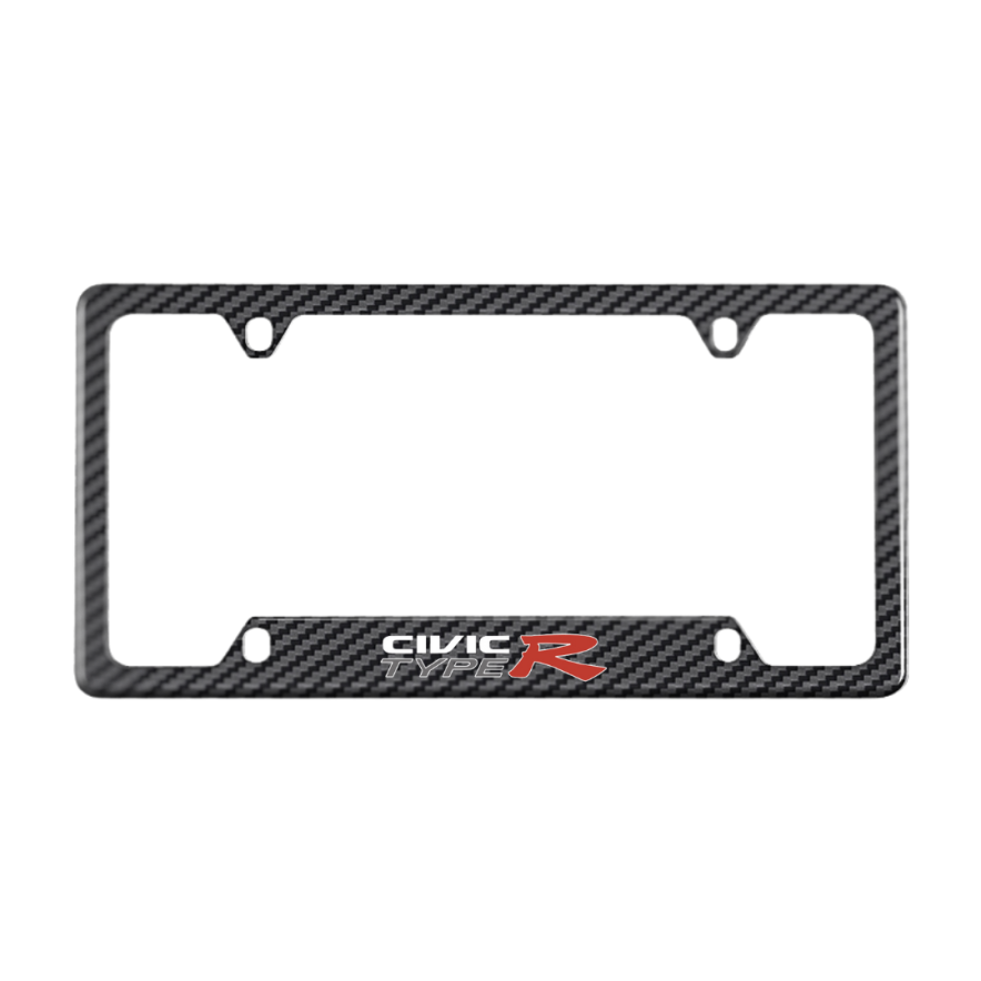 Honda Civic Type R Carbon Fiber License Plate Frame 4 Holes – Tire ...